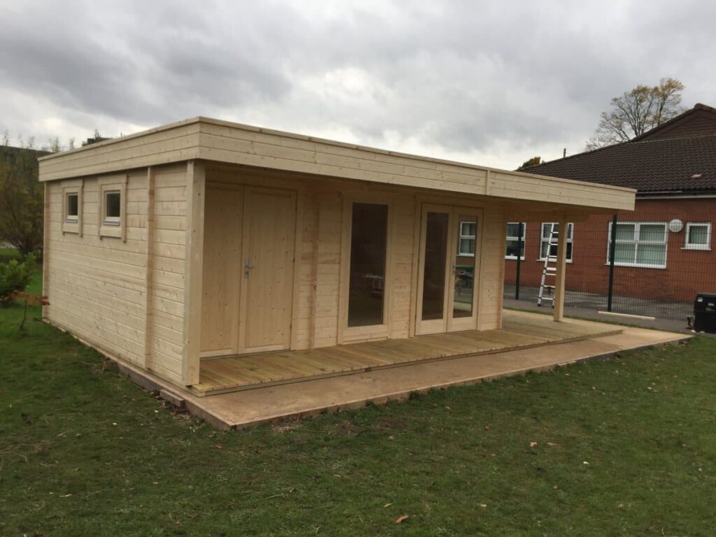 Summer house Hansa Lounge XXL with Storage Room 22m² / 44mm / 8 x 5 m ...